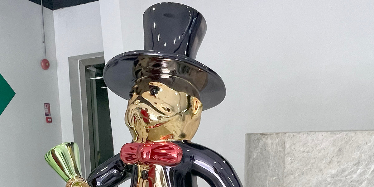 Creative Fiberglass Monopoly Sculpture For Interior Decoration – Ikapur